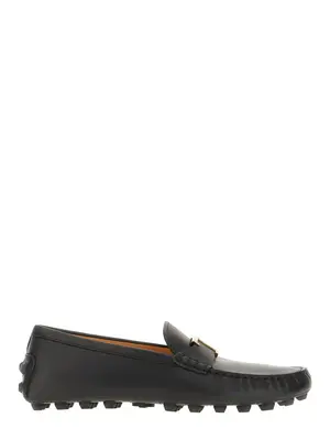 TOD'S Letter-logo Loafers - Black