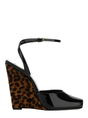 Saint Laurent 110mm La Scandale Sandals - Black