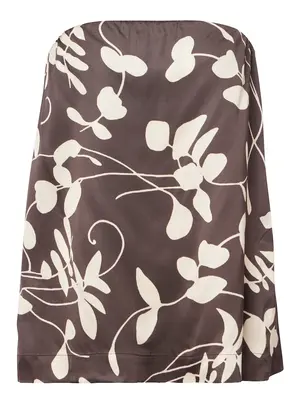 Faithfull The Brand Chambien Floral Off-shoulder Top - Brown
