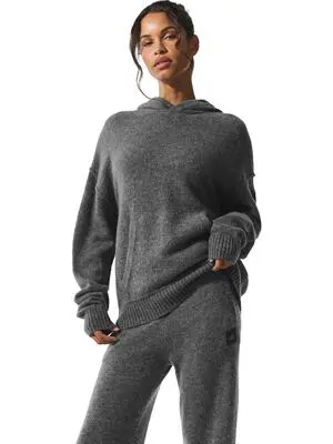 Alo Yoga Wool Cashmere Hoodie - Platinum Grey