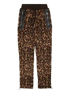 Amiri Printed Leopard Fleece Track Pants - Multicolor