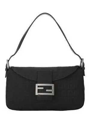 FENDI Zucchino Canvas Shoulder Bag