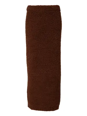 SELF-PORTRAIT Wool-blend Pencil Skirt - Brown