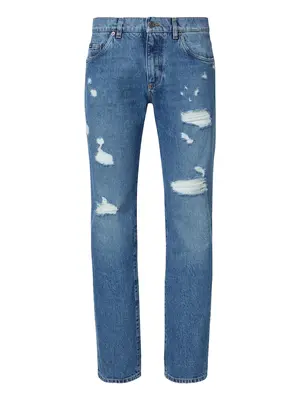 DOLCE & GABBANA Dolce&Gabbana Straight Leg Distressed Jeans