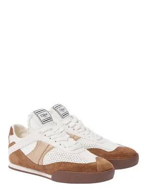 CHLOÉ Chloé Kick Leather-Trimmed Sneakers