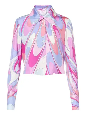 Emilio Pucci Printed Cropped Shirt - Pink
