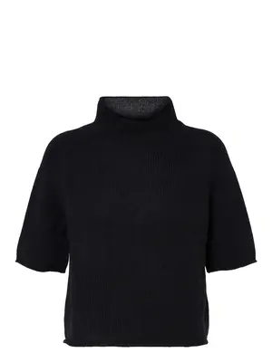 LISA YANG Fride Ribbed-knit Cashmere Top - Black