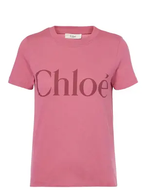 Chloé Logo Jersey T-shirt - Pink