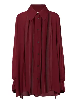 Khaite Ceelo Silk Blouse - Burgundy