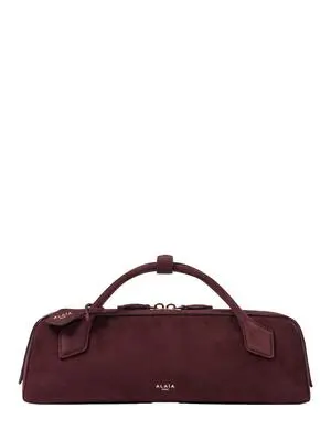 Alaïa Le Teckel Suede Clutch - Burgundy