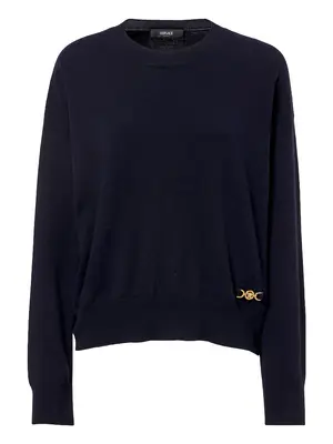 Versace Medusa '95 Wool And Cashmere Sweater - Blue