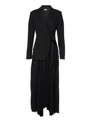 SIMKHAI Ambretta Plissé Maxi Dress