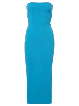 Alex Perry Strapless Midi Dress - Turquoise
