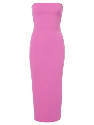 Alex Perry Strapless Midi Dress - Pink