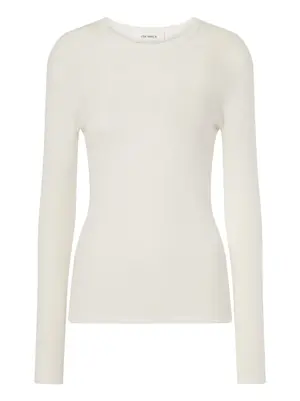 LISA YANG Vivian Knitted Top - White