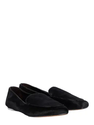 Khaite Monroe Calf Hair Loafers - Black