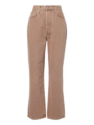 Veronica Beard Daniela High-rise Straight Leg Jeans - Beige