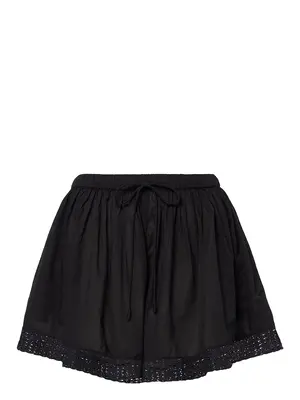 Ulla Johnson Isla Cotton Shorts - Black