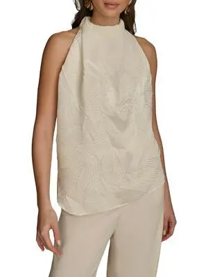 Donna Karan New York Donna Karan New York Crinkle Top Ivory