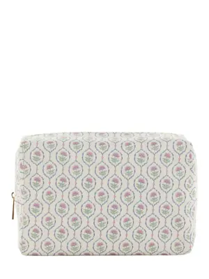 TRVL DESIGN Antibes Printed Cosmetic Bag - Ivory