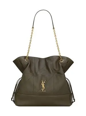 Saint Laurent Medium Jamie Shopping Shoulder Bag - Light Musk Lambskin/gold