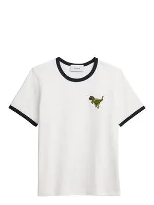 COACH Rexy Ringer T-shirt - White/navy