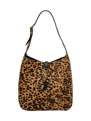 Saint Laurent Le 5 À 7 Small Animal-print Hobo Bag - Leopard