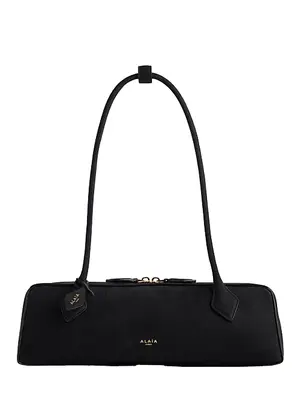 Alaïa Alaia Le Teckel Medium Leather Shoulder Bag Noir/or