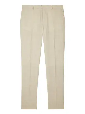 The Kooples Tapered-leg Slim-fit Wool Trousers - Beige