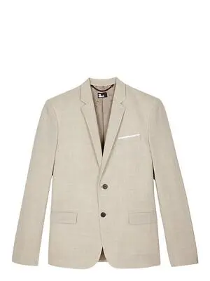 The Kooples Single-breasted Notch-lapel Wool Blazer - Beige