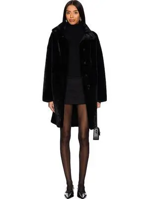 Apparis Blair Mid Length Coat - Black