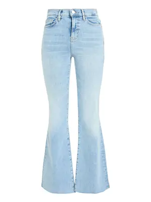 FRAME Le Easy Flare High-rise Jeans - Light Denim