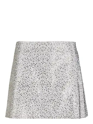 Alice + Olivia Riley Crystal-embellished Crepe Mini Skirt - White