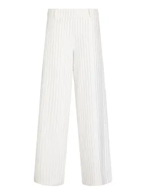 Retrofete Baylor Crystal-embellished Crepe Wide-leg Pants - Ivory