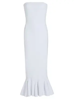 Retrofete Tillee Strapless Midi Dress - White