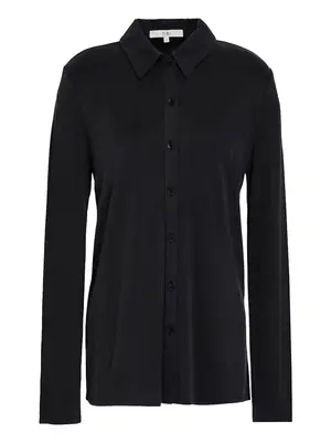 Tibi Cuproblend Jersey Shirt - Black