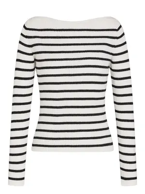 FRAME Striped Wool-blend Sweater - Ivory