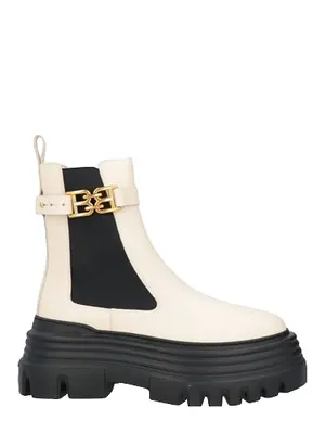 Bally Leather Ankle Boots - White