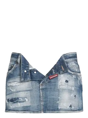 Dsquared2 Pencil Denim Skirt - Blue