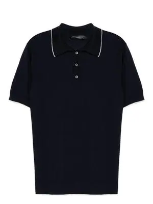 BRETT JOHNSON Short-sleeve Polo Shirt - Blue