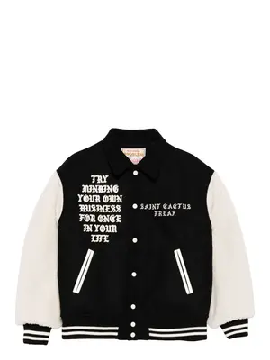 SAINT MXXXXXX Varsity Jacket - Black