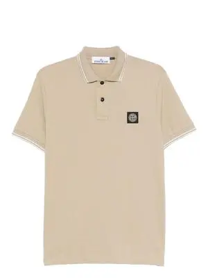 Stone Island Compass-motif Polo Shirt - Neutrals