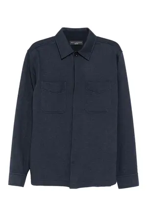 BRETT JOHNSON Jersey Shirt Jacket - Blue