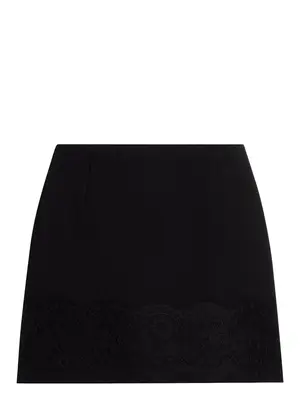 DOLCE & GABBANA Dolce & Gabbana Lace-Trimmed Mini Skirt