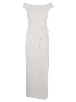 Ralph Lauren Off-shoulder Crepe Gown - Neutrals