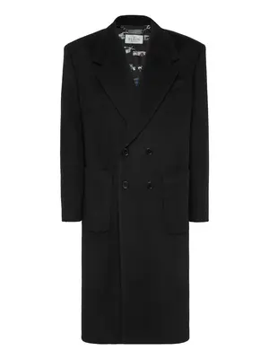 Philipp Plein Felted Coat - Black