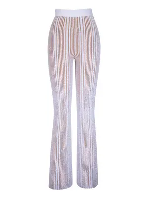 Missoni Sequined Ribbed Trousers - White