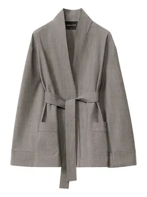 Fabiana Filippi Belted Blazer - Grey