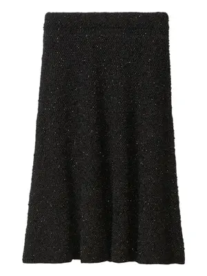 Fabiana Filippi Textured-finish Midi Skirt - Black