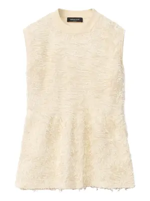Fabiana Filippi Frayed Knitted Top - Neutrals